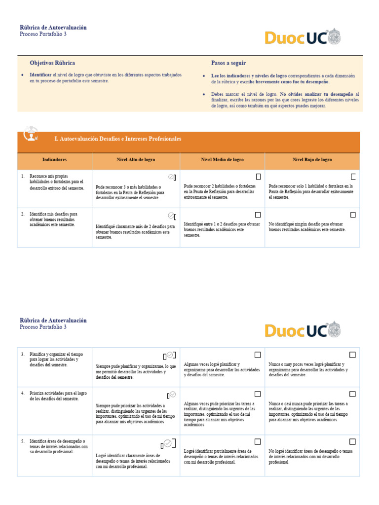 Autoevaluacion APP3 | PDF | Crecimiento personal y profesional | Negocios
