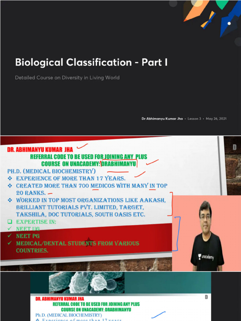 Biological Classification Part I With Anno | PDF
