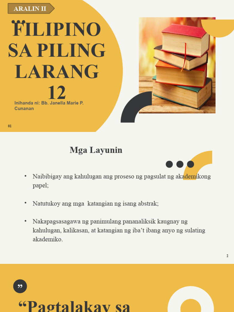 Aralin III Abstrak 1 | PDF