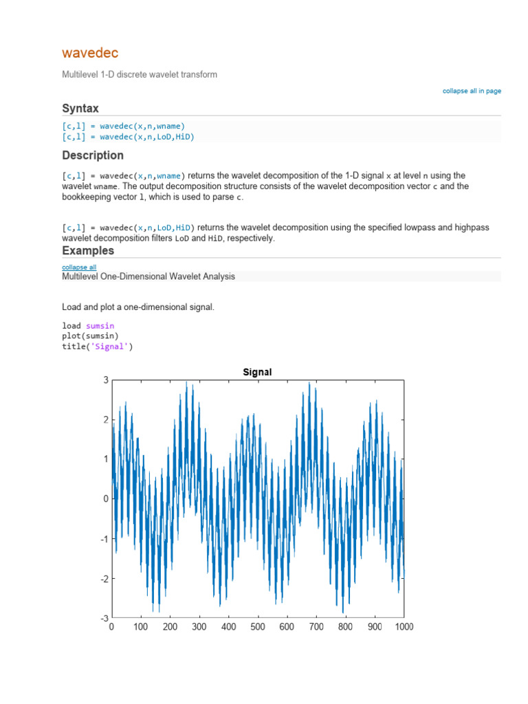 Documentatie PT A Scrie Aplicatii Analize Matlab | PDF | Spectral Density | Wavelet