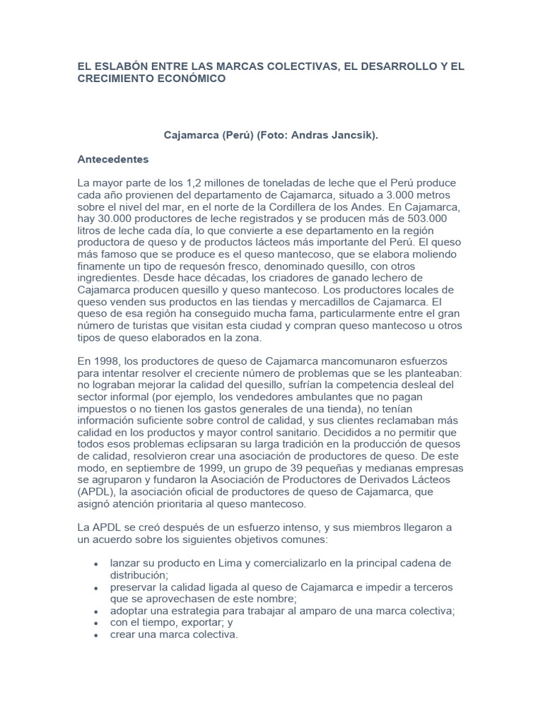 El Eslabón Entre Las Marcas Colectivas | PDF | Queso | Marca