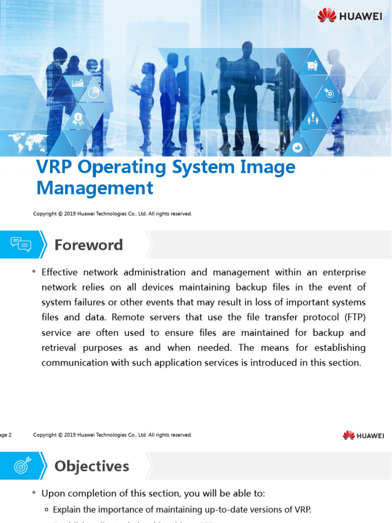 1.4.HC110110011 VRP Operating System Image Management | PDF | File Transfer Protocol | Internet ...