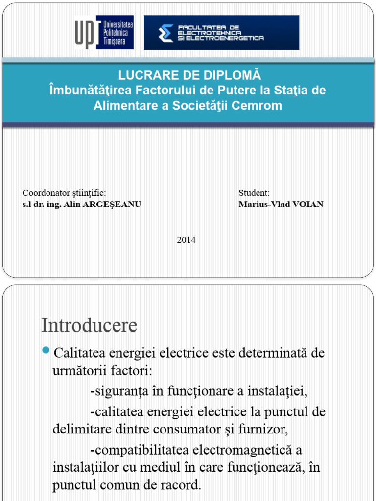 Prezentare Licenta | PDF