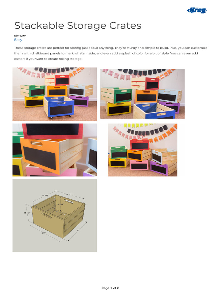 Stackable Storage Crates | PDF | Metalworking | Crafts