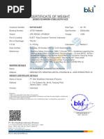 BKI Verified Gross Mass Certificate | PDF