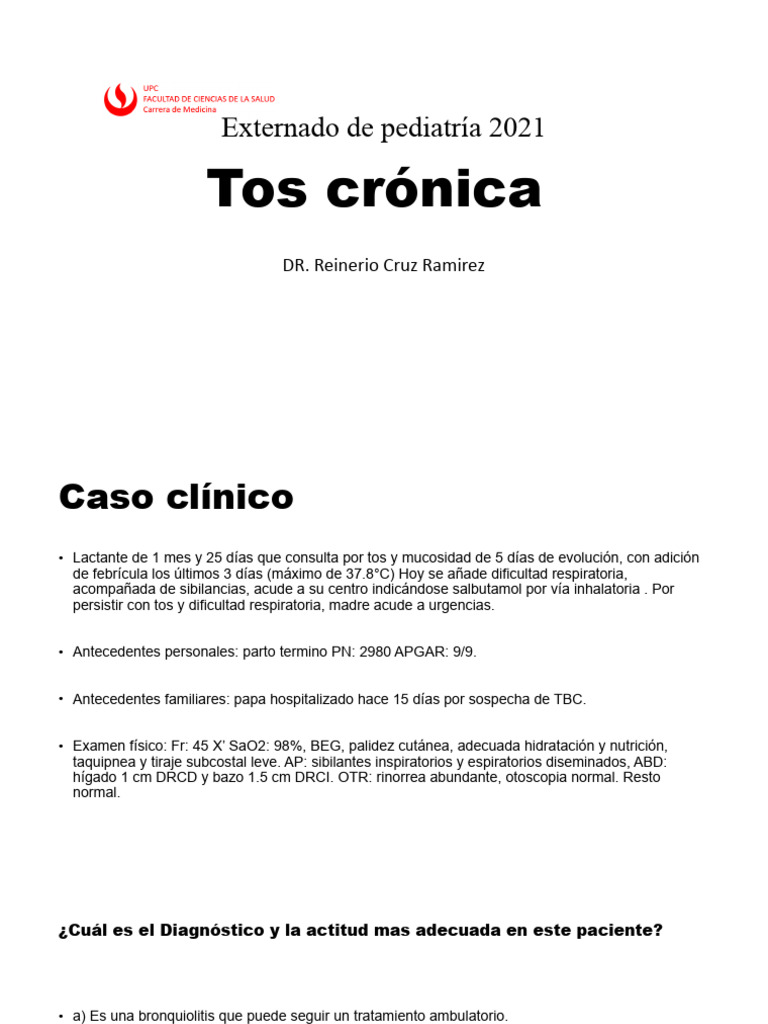 4.1 Tos Crónica Dr. Cruz 2021 | PDF | Tos | Tuberculosis
