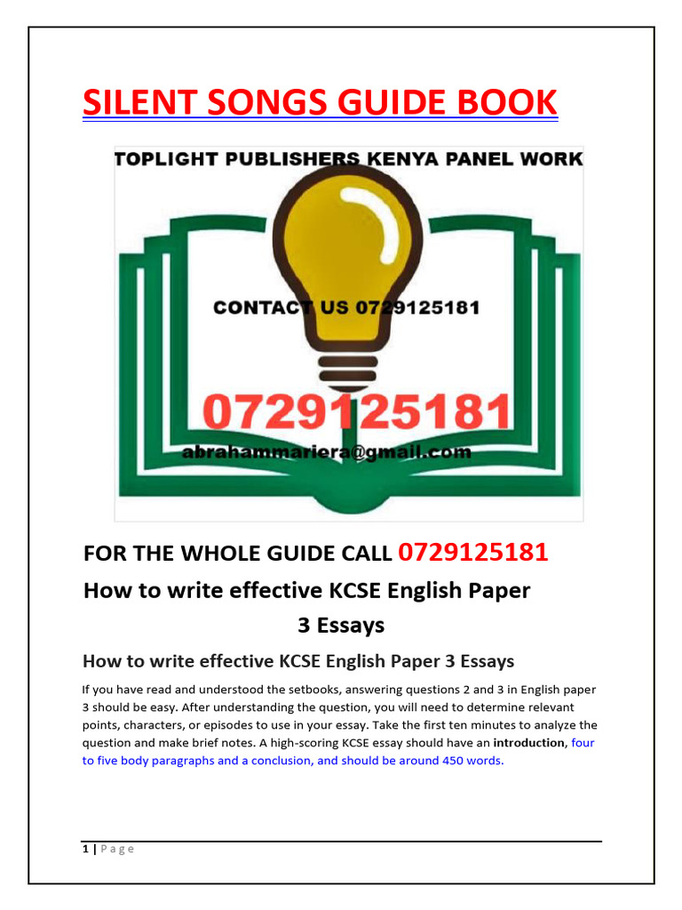 Silent Songs Guide Book | PDF | Essays | Kenya