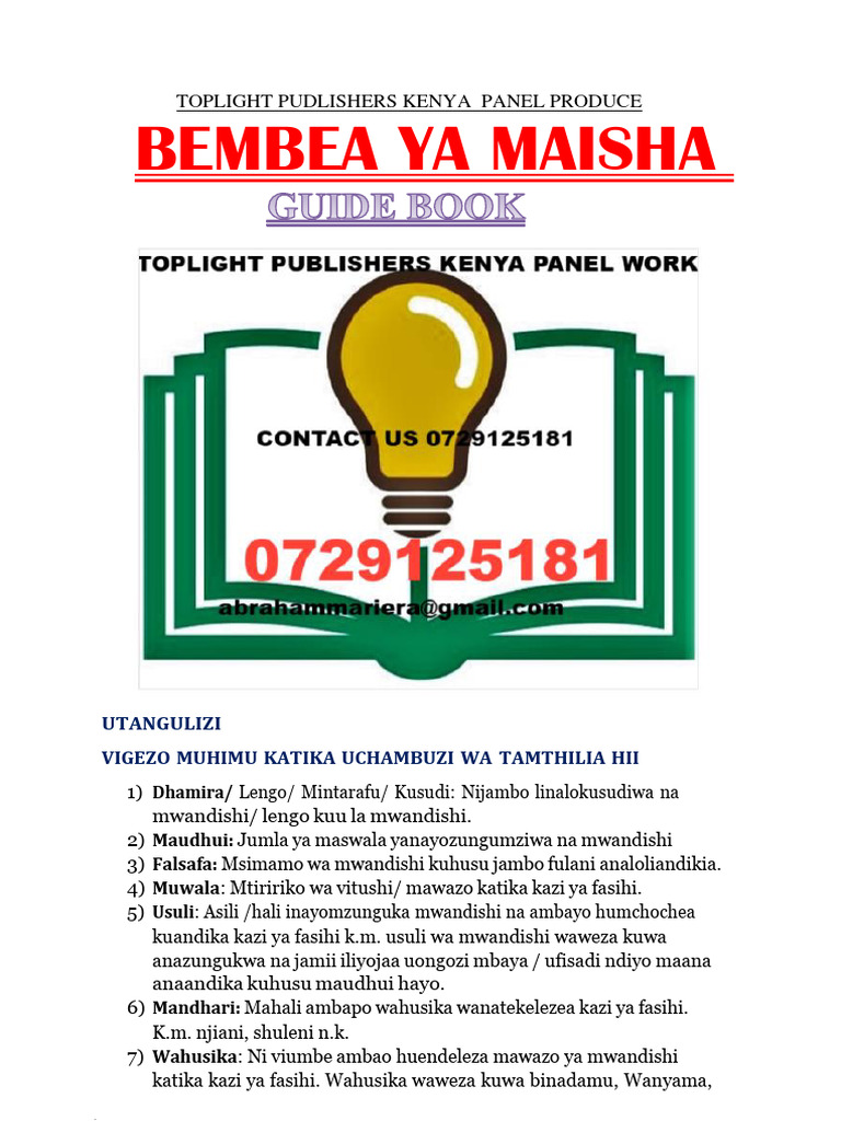 Mwongozo Wa Bembea Ya Maisha | PDF