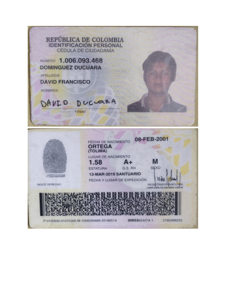 Cédula, Libreta, Conducta, Curso Realizado | PDF