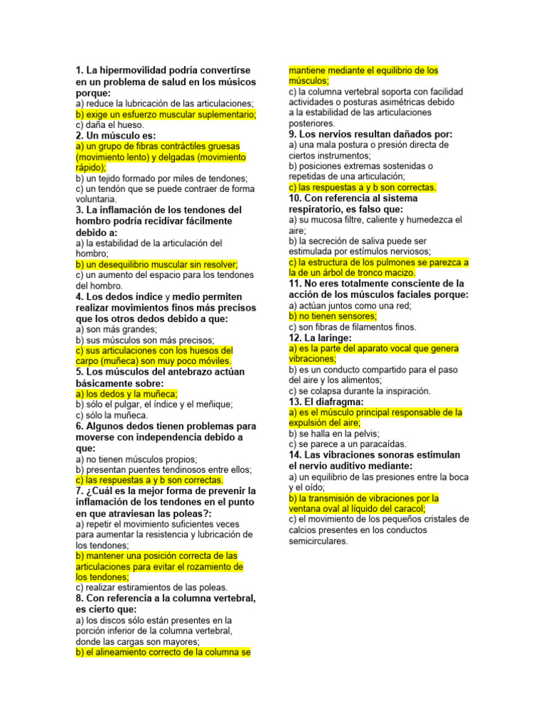Salud Muscular y Articular en Músicos | PDF | Músculo esquelético | Tendón