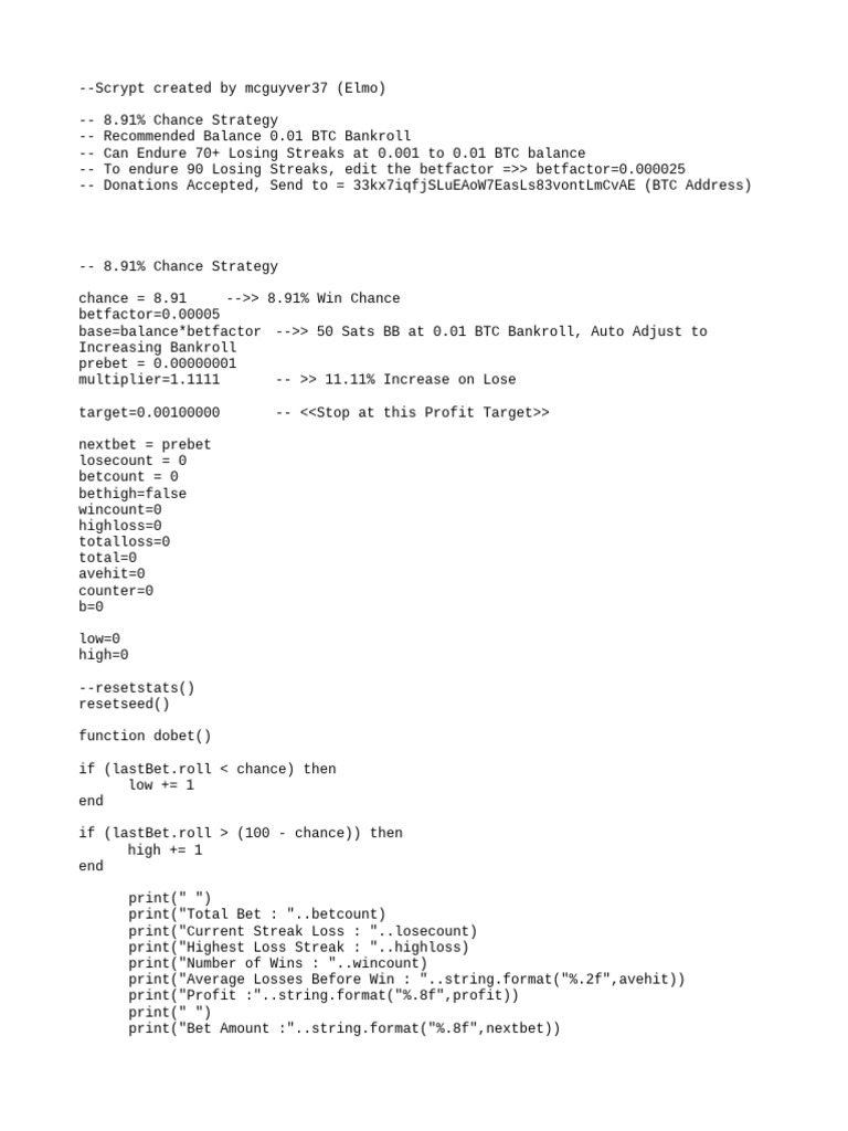 8 Chance Strategy | PDF | Finance & Money Management | Computers