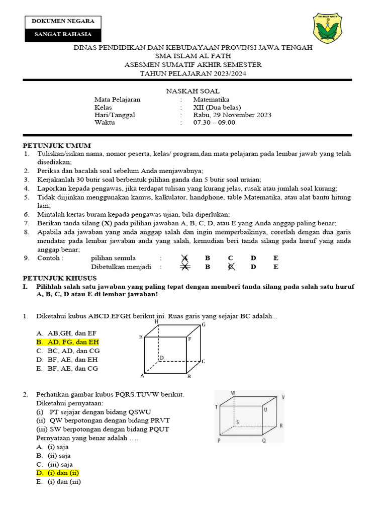 Matematika XII | PDF