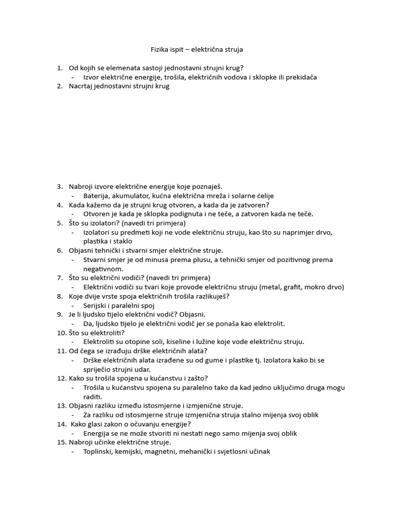 Fizika Ispit Pitanja | PDF