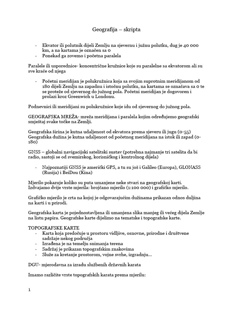 Geografija - Skripta | PDF