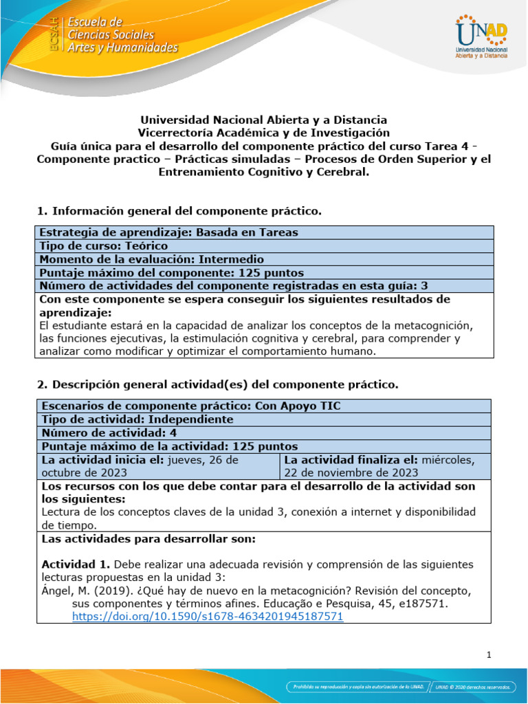 Guía para el desarrollo del componente práctico y rúbrica de evaluación ...