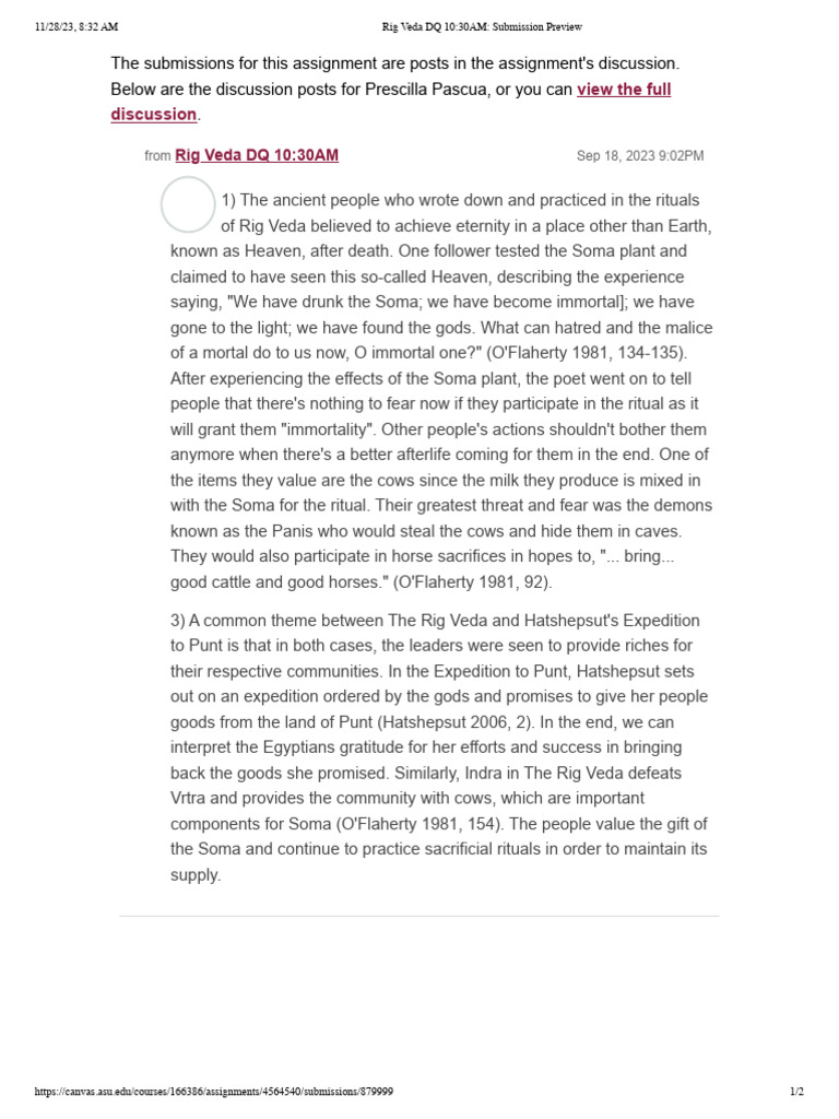 Rig Veda DQ | PDF | Heaven | Vedas