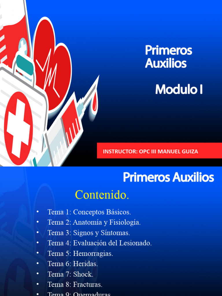 Primeros Auxilios Basico 1 2023pptx | PDF | Sistema respiratorio | Quemar