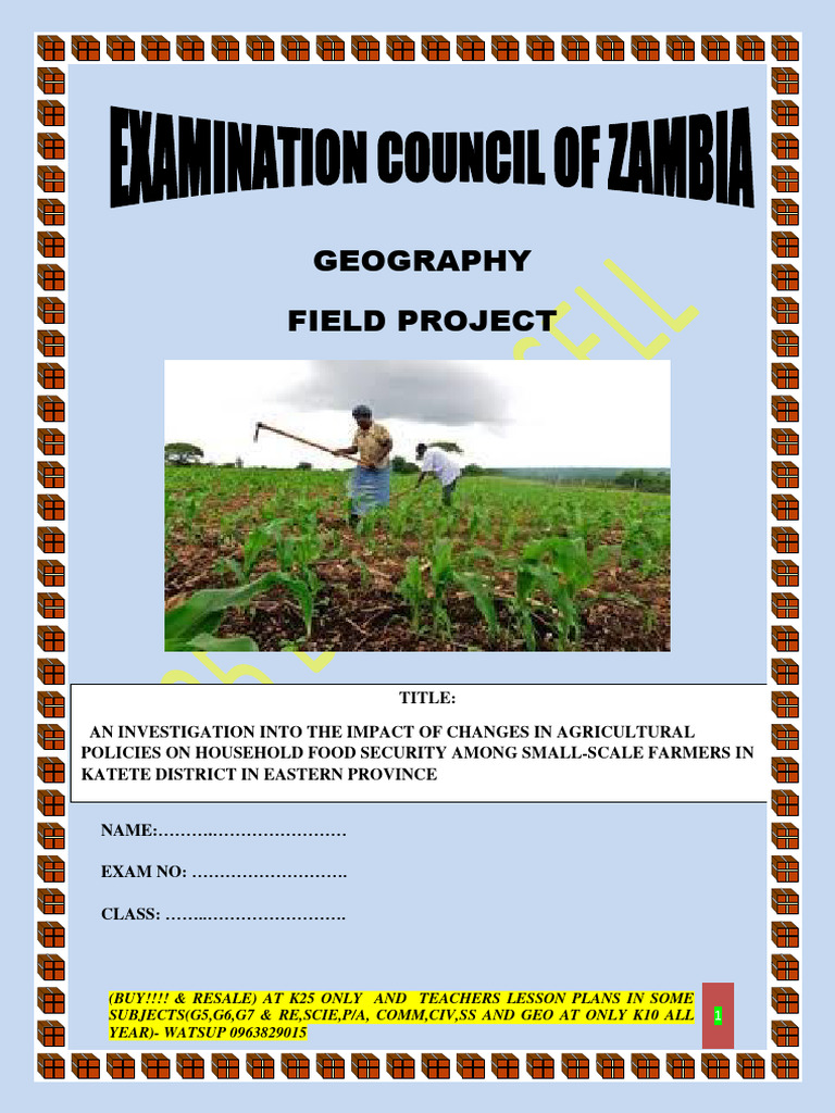 Gce & G12 Geog Field Projects Covers | PDF | Natural Environment ...