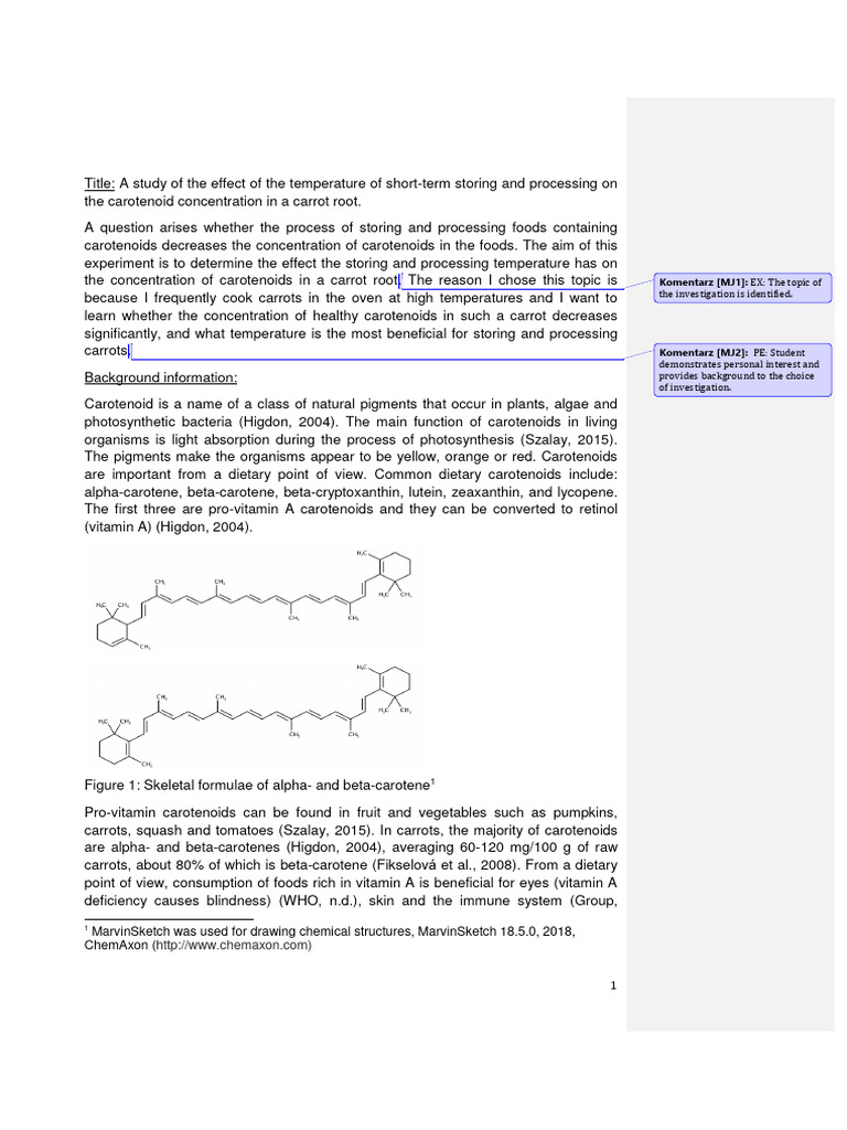 IA Example | PDF | Absorbance | Carotenoid