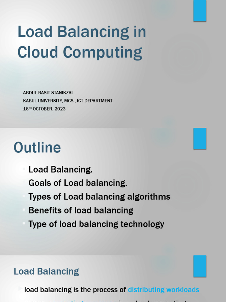 Load Balancing | Download Free PDF | Load Balancing (Computing) | Cloud Computing