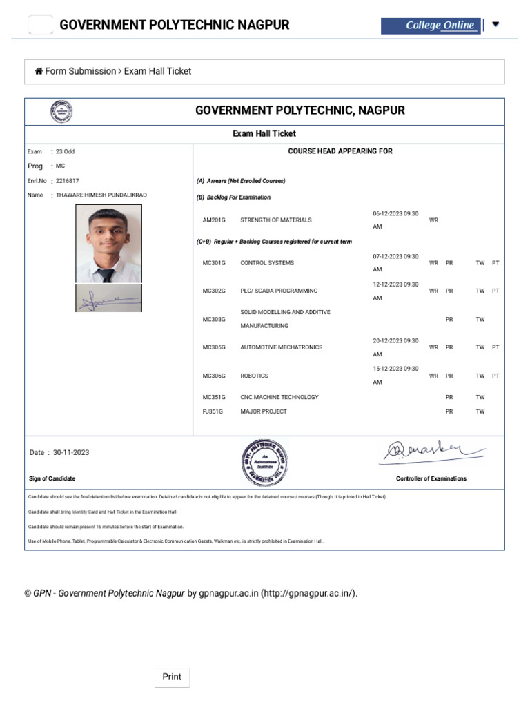 GPN - Government Polytechnic Nagpur .... | PDF | Engineering | Computer ...