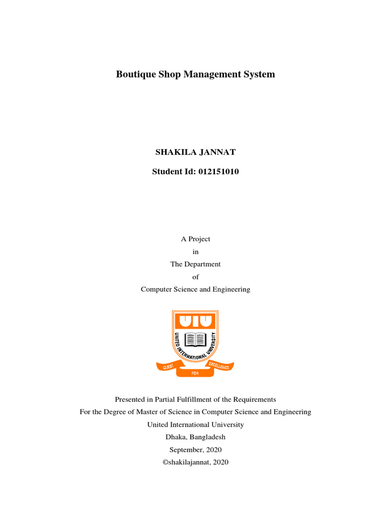 Boutique Shop Management System Guide | PDF | Point Of Sale | Inventory