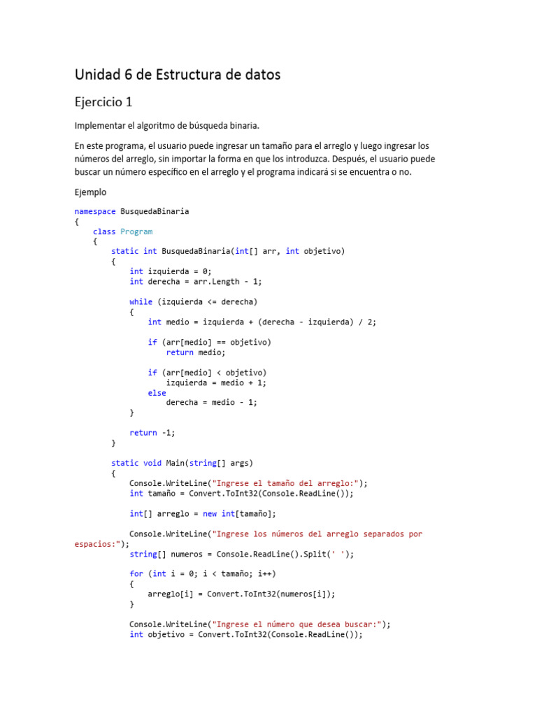 Unidad 6 de Estructura de Datos | PDF | Ciencias de la Computación ...