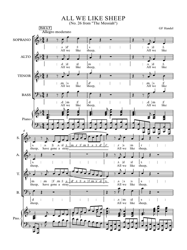 GF Handel - All We Like Sheep Have Gone Astray (From Messiah) - Full ...