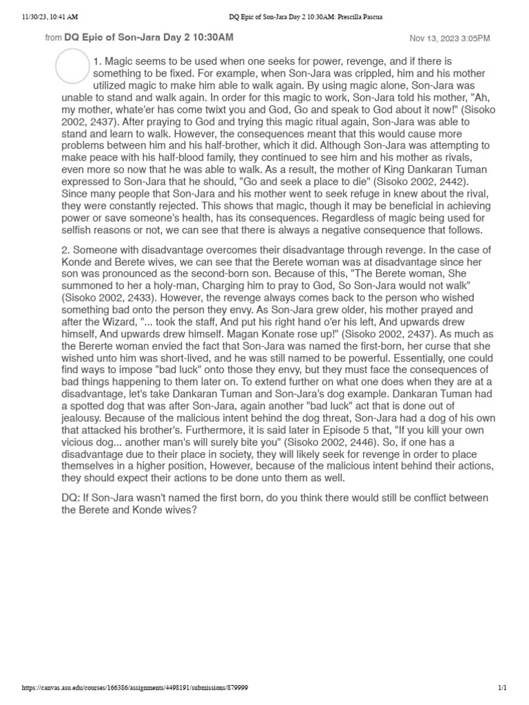 Son Jara DQ Day 2 | PDF