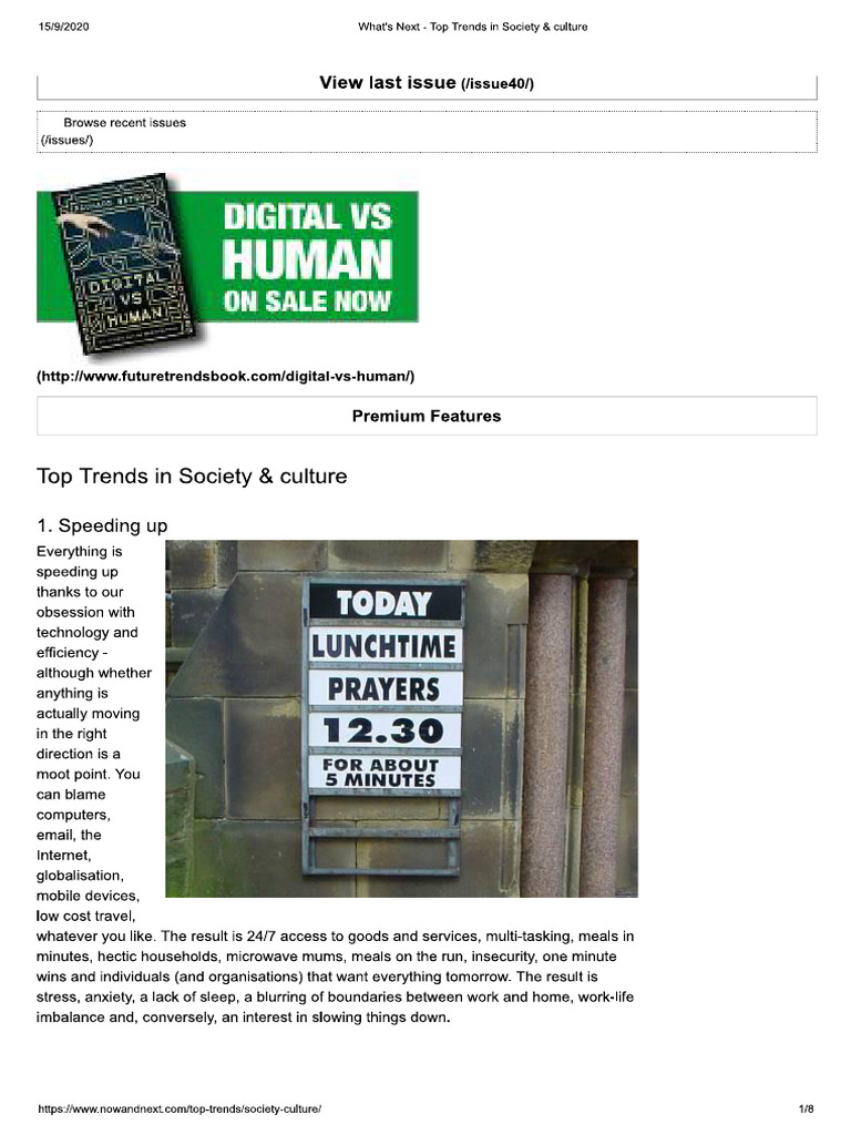 What - S Next - Top Trends in Society & Culture | PDF