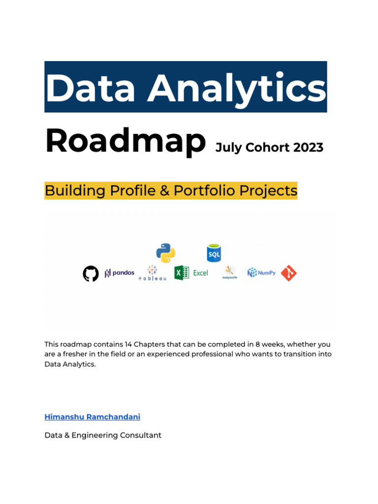 Data Analytical Roadmap | PDF | Data Analysis | Statistics