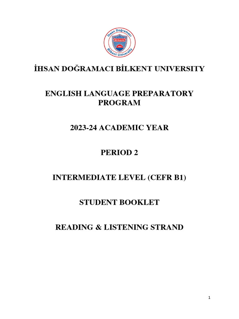 Int Period 2 Reading Listening Booklet Pdf Adolescence 