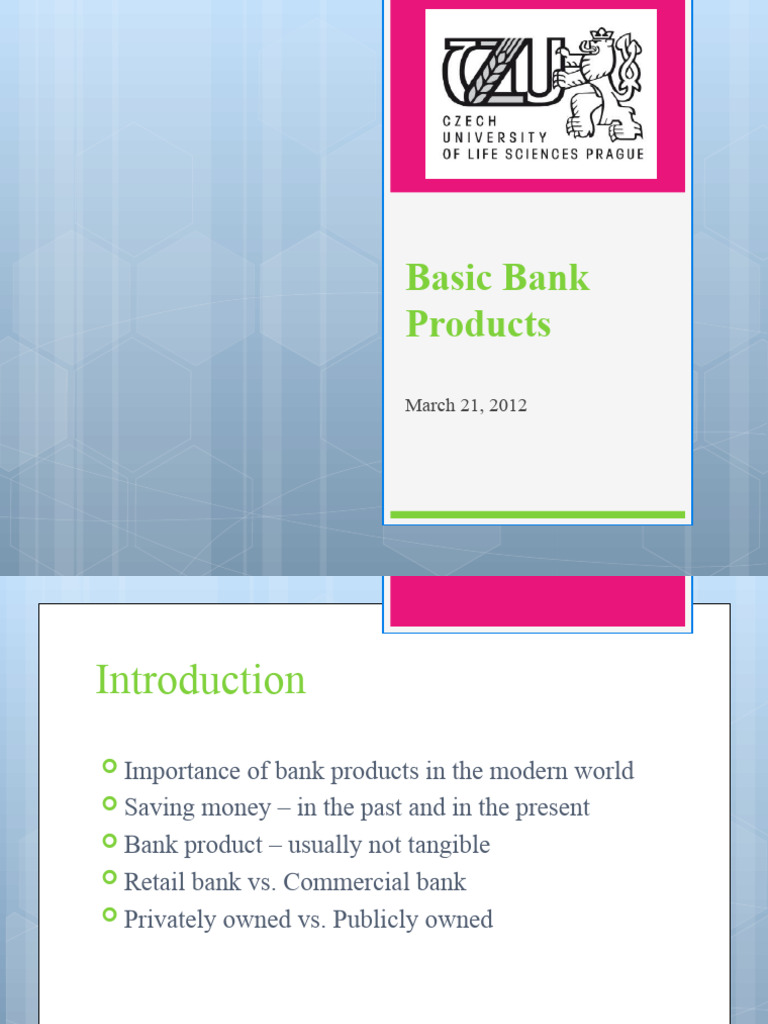 Basic Bank Products | PDF | Banks | Transaction Account