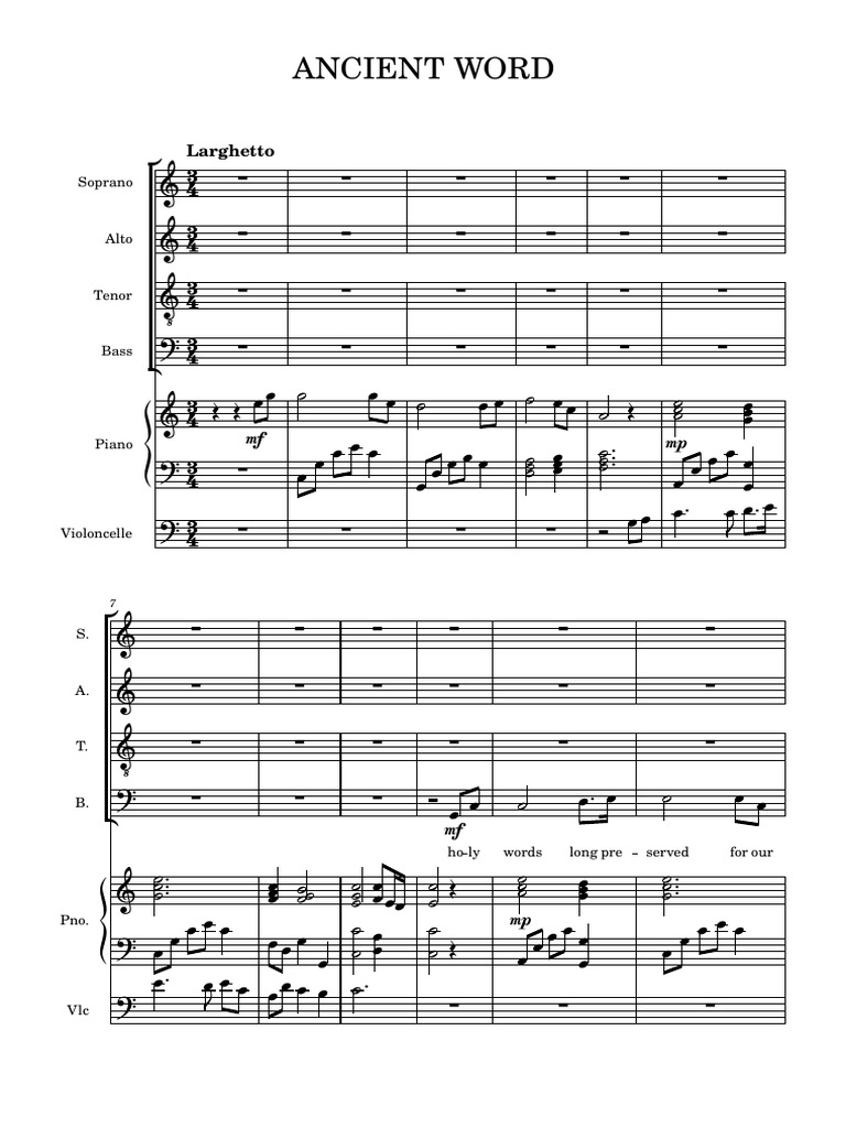 Ancient Word | PDF | Musical Compositions | Music Theory