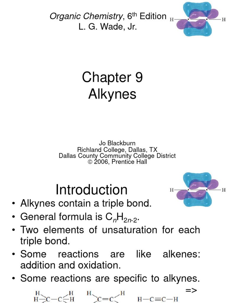 Chapter - 09au Alkyne | PDF | Ketone | Chemical Reactions