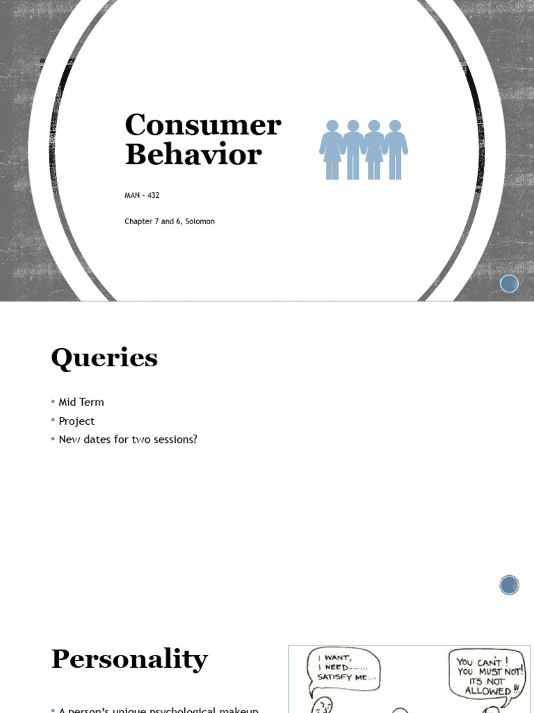 Consumer Behavior: MAN - 432 Chapter 7 and 6, Solomon | PDF | Id | Self ...