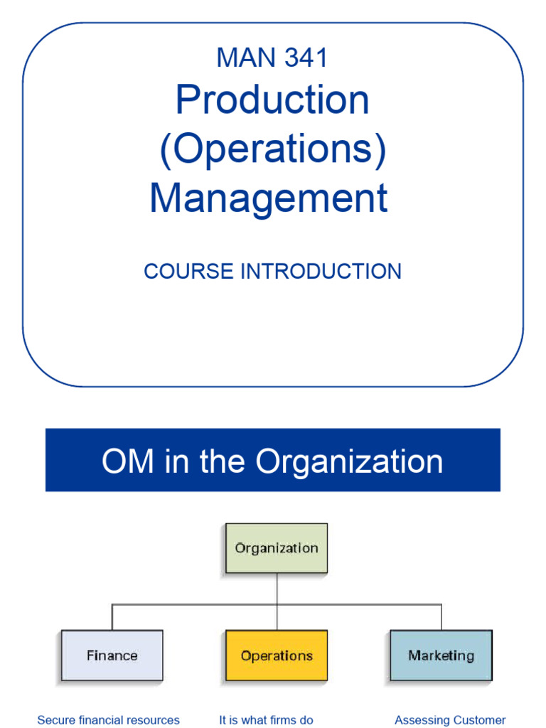 Session 1 - Introduction To Operations Management | PDF | Operations ...