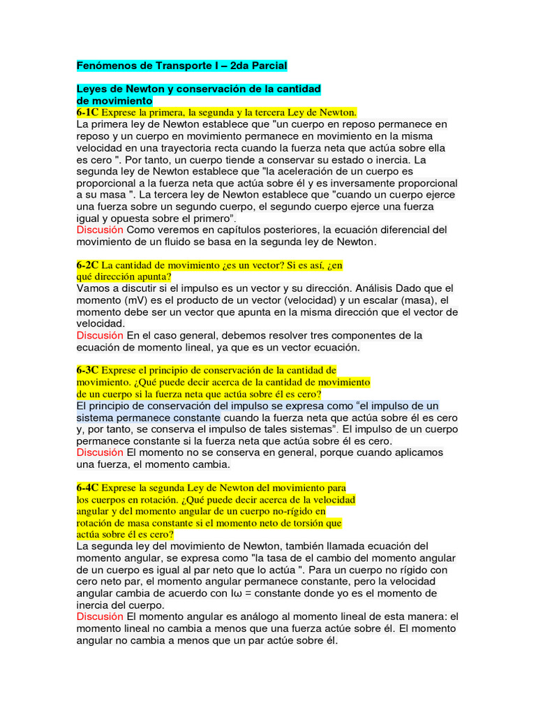 2da Parcial Feno | PDF | Fuerza | Momento angular