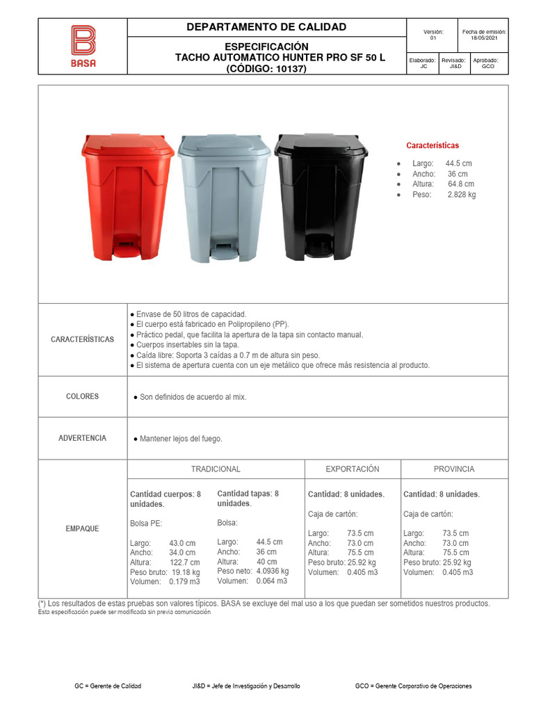 Tacho Automático Hunter Pro SF 50 L | PDF