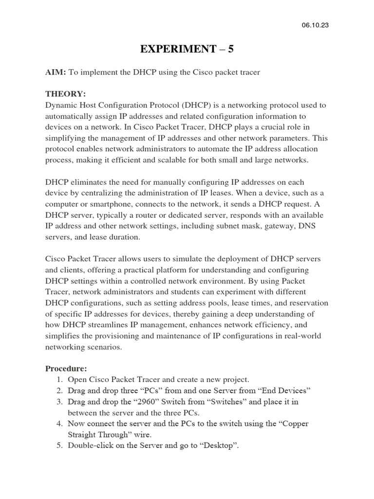 Exp-5 CN | PDF | Ip Address | Computer Network