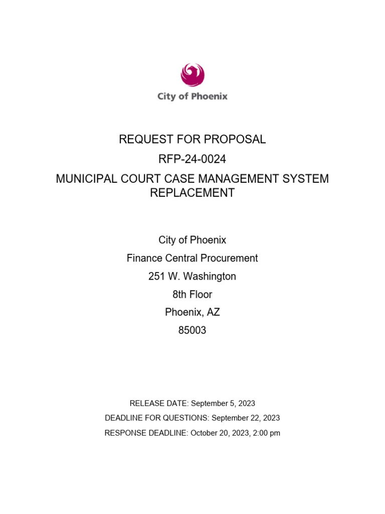 RFP-24-0024 - Solicitation Requirements | PDF | Offer And Acceptance ...