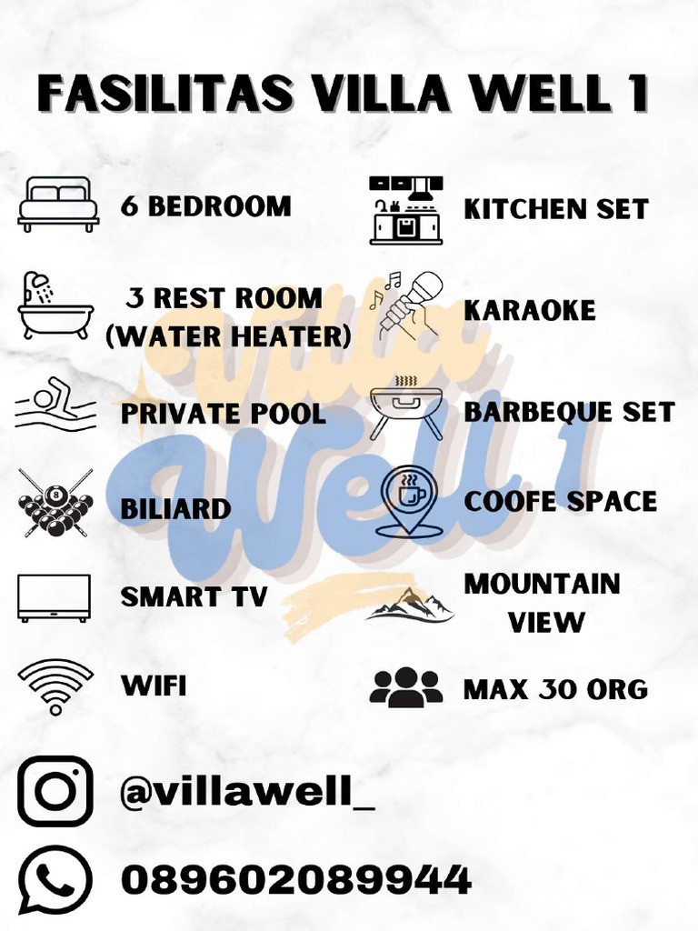 Fasilitas Villa Well 1 | PDF