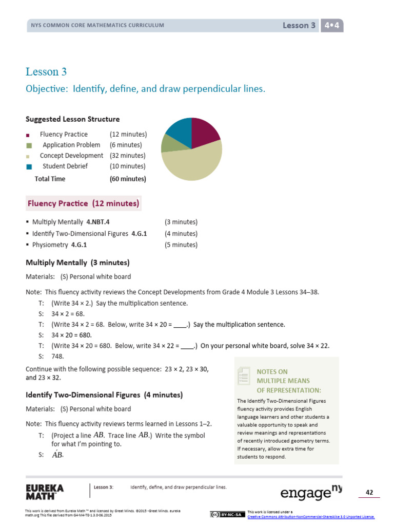 Math g4 m4 Topic A Lesson 3 | PDF | Mathematics | Perpendicular