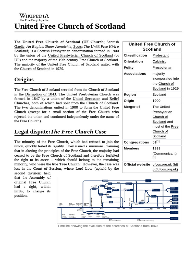 United Free Church of Scotland | PDF | Presbyterianism | Protestant ...