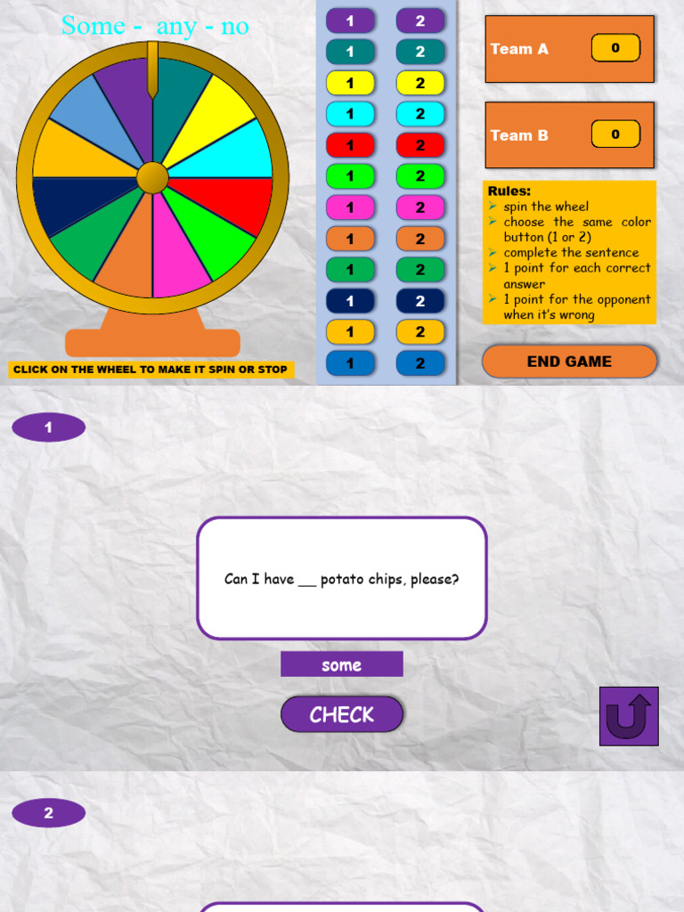 Someanyno Game With Spinning Wheel and Scoreboard Fun Activities Games ...