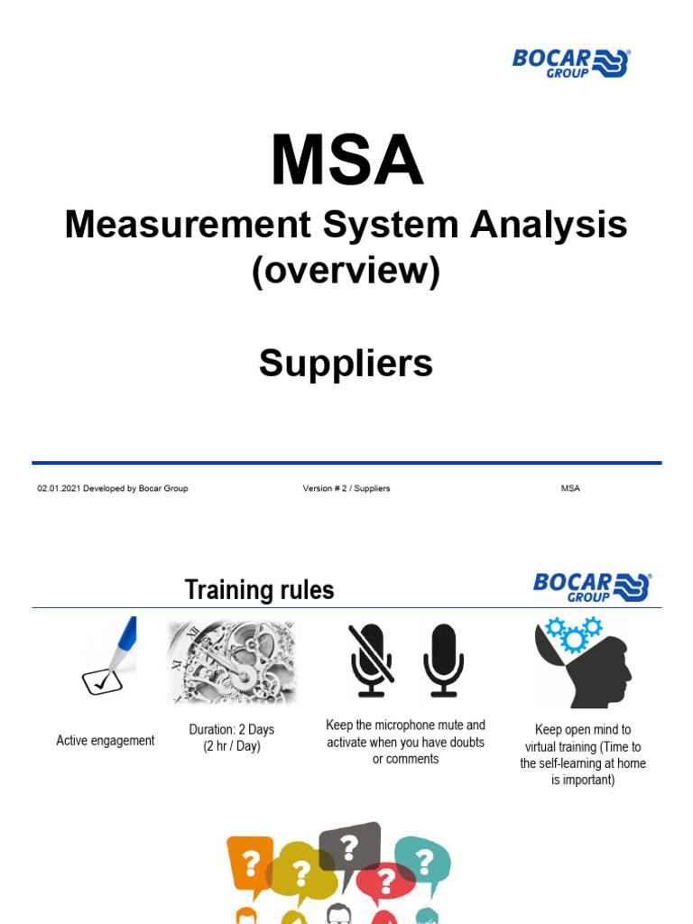 Msa For Suppliers | PDF | P Value | Calibration