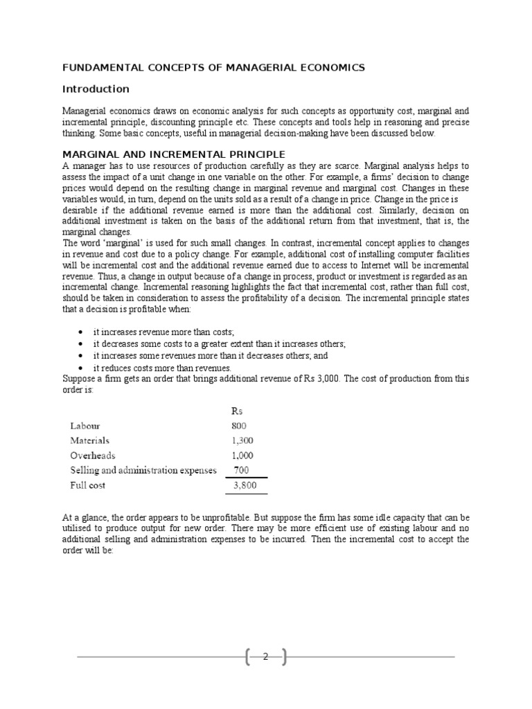 2 - Fundamental Concepts of Managerial Economics | PDF | Present Value ...