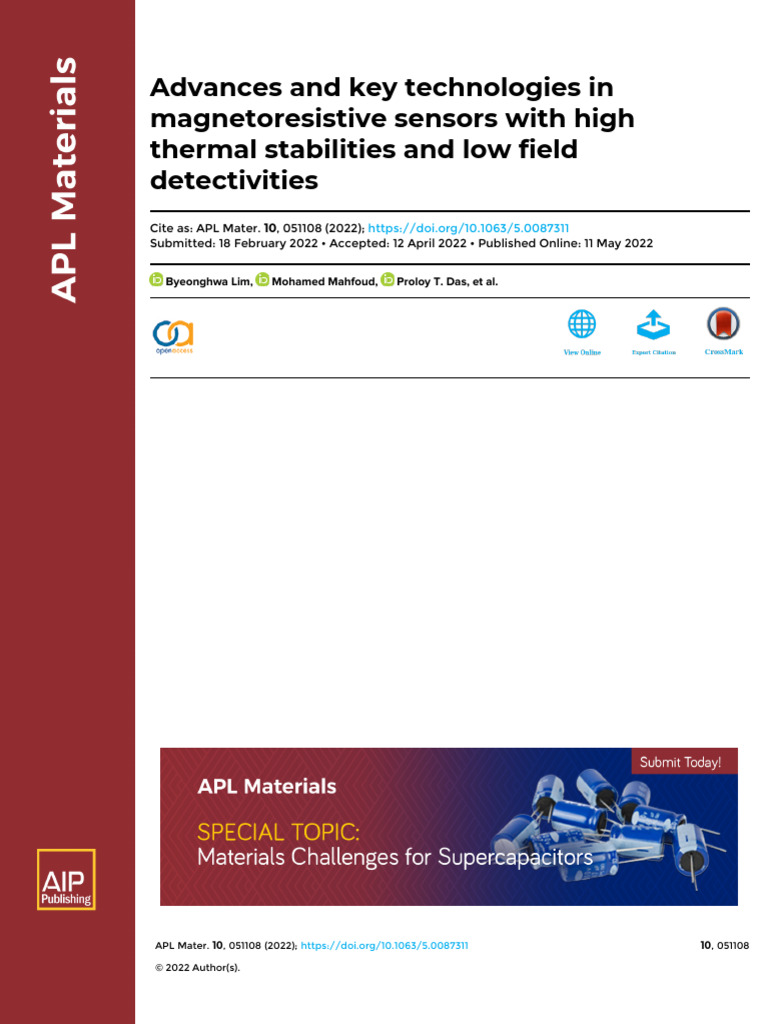 PHE - Advances and Key Technologies - APL - Matreials | PDF ...
