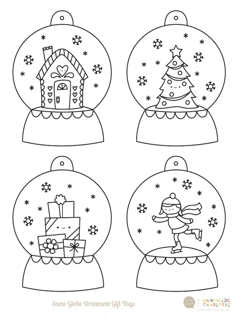 Snow Globe Gift Tags | PDF