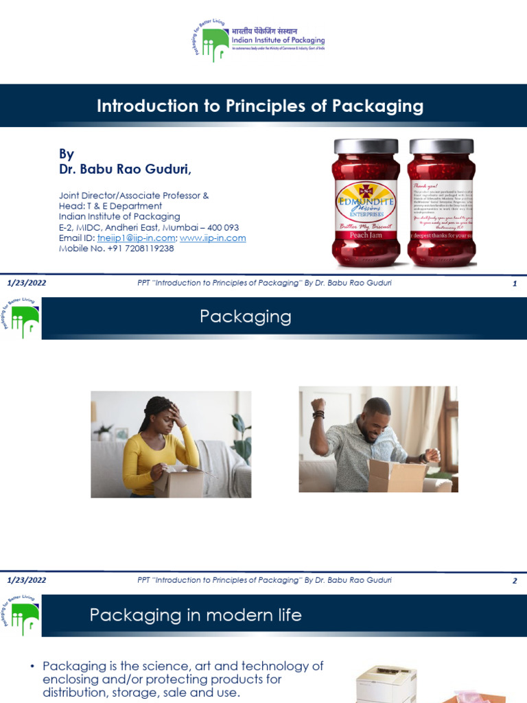 Introduction To Principles of Packaging | PDF | Humidity | Packaging And Labeling